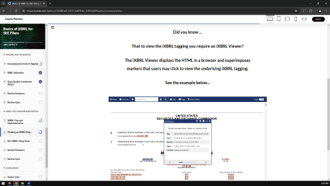 Inline XBRL Web-based Training - Self-paced Online | Call/Text 585-310-1740